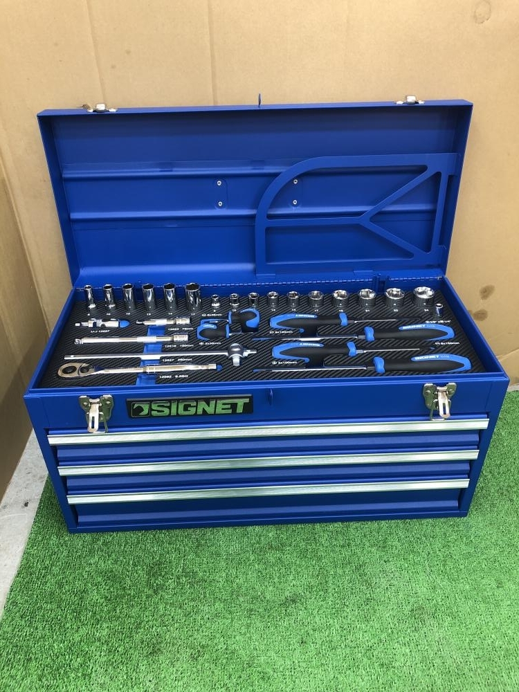 【買取実績】SIGNET 工具セット 3段ツールボックス 青 型式不明[神奈川県大和市] ツールオフ座間店